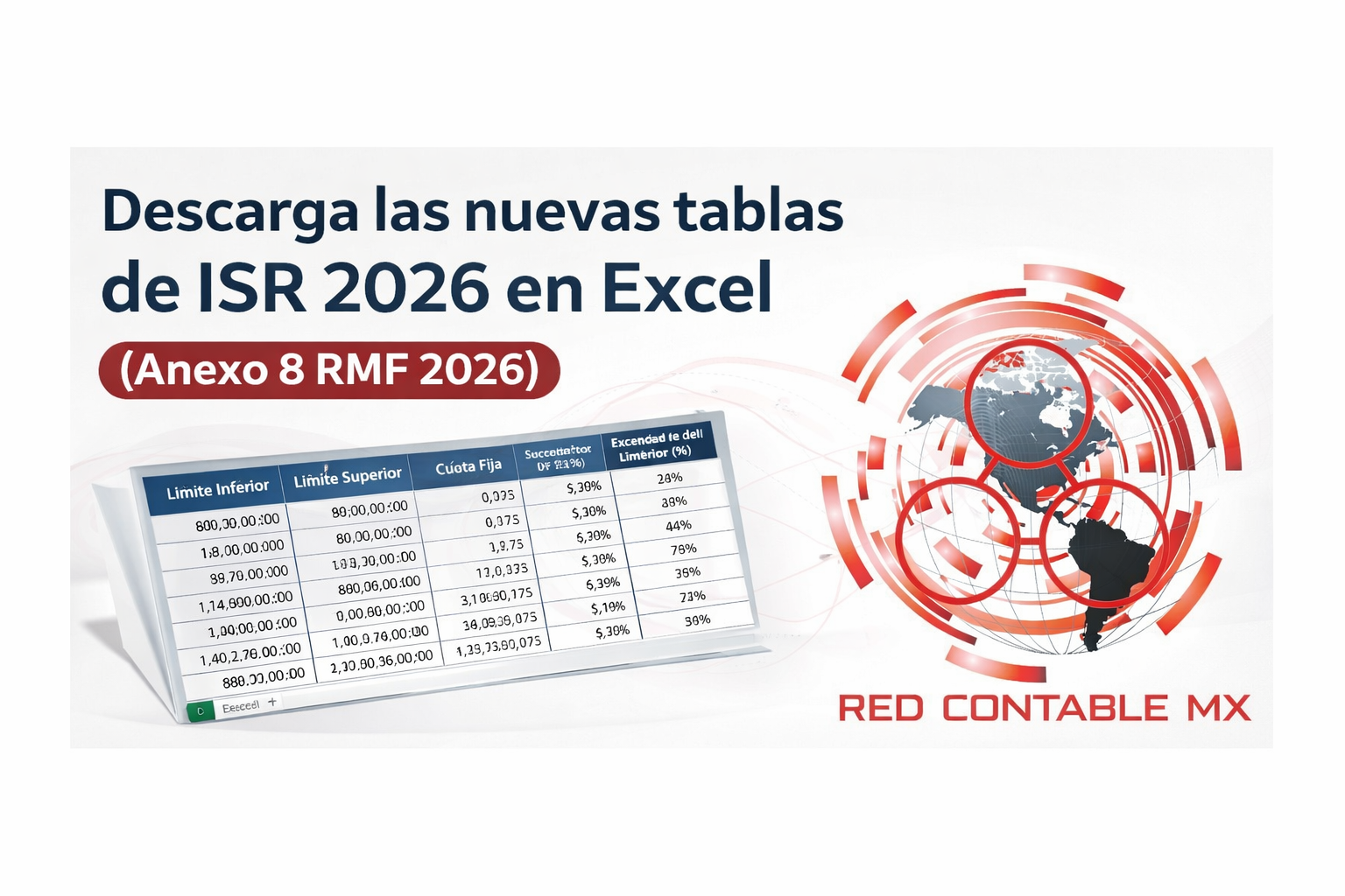 Descarga las nuevas tablas de ISR 2026 en excel (Anexo 8 RMF 2026 ...